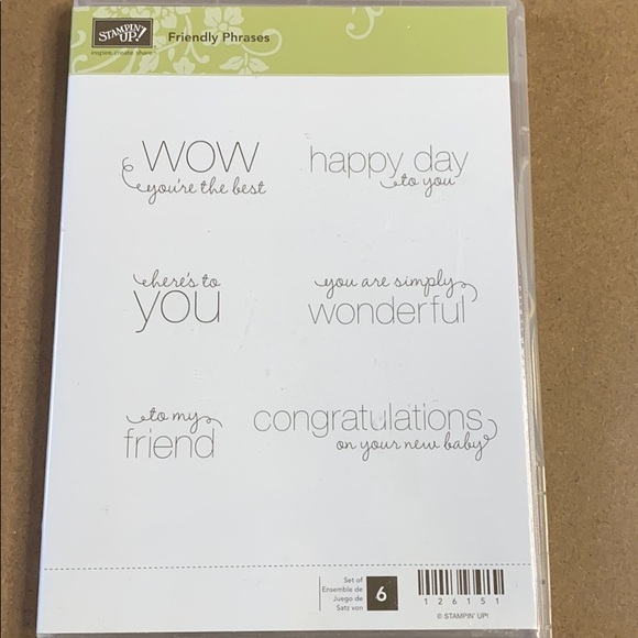 Stampin' Up! | Other | Stampin Up Friendly Phrases Stamp Set | Poshmark